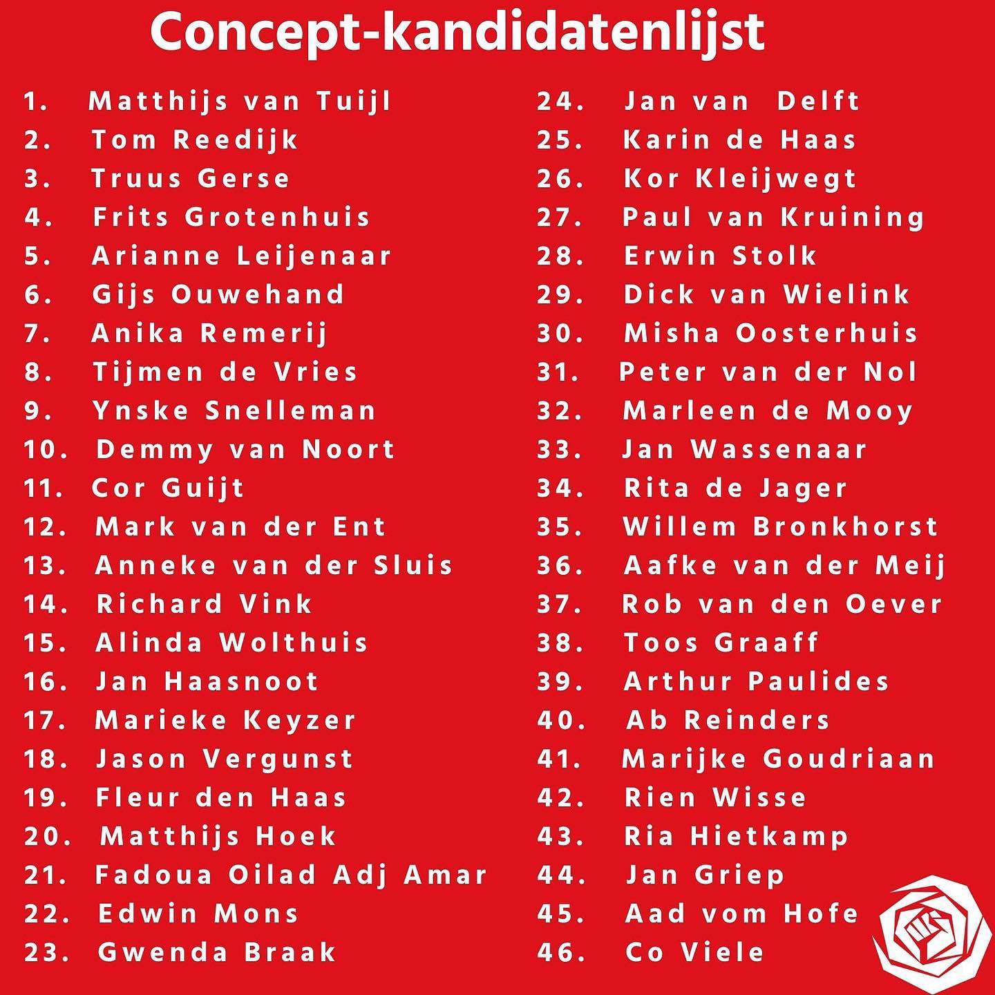 PvdA presenteert grootste verkiezingslijst ooit: Matthijs van Tuijl ...